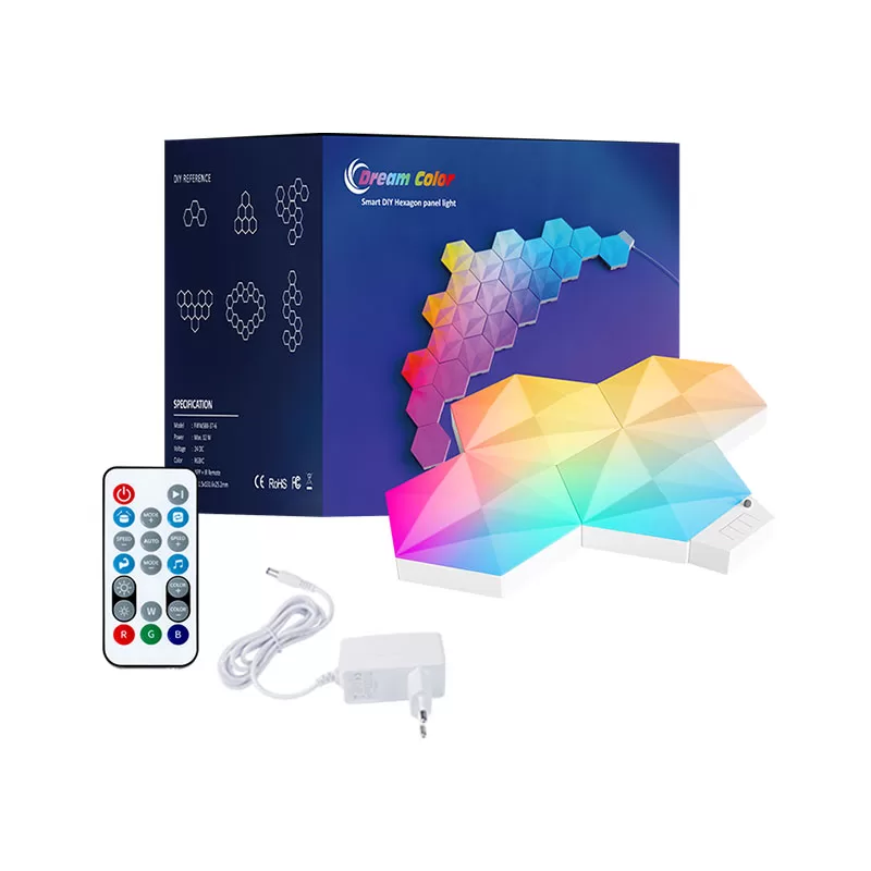Smart hexagon wall light panel - CL Lighting.